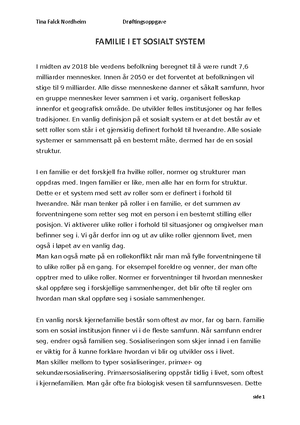 Kapittel 5 - Begreper - Sosiale roller - Sosiologi 2STG - Kapittel 5 Begreper: Sosiale roller ...