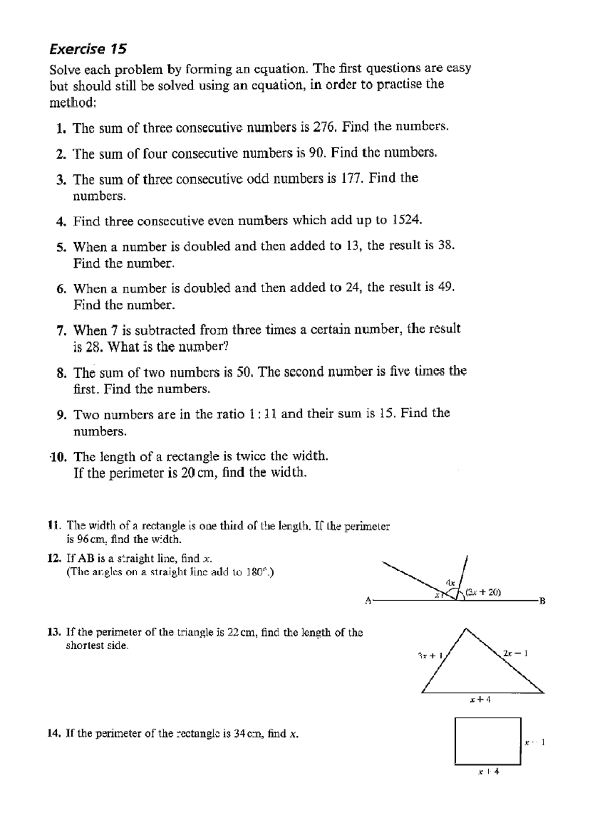 Algebra Word Problems Solutions (MATH 101) - Studocu