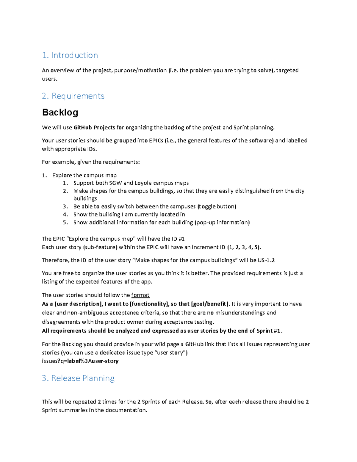 SOEN 390 Project Documentation Template: User Stories & Design Plans ...