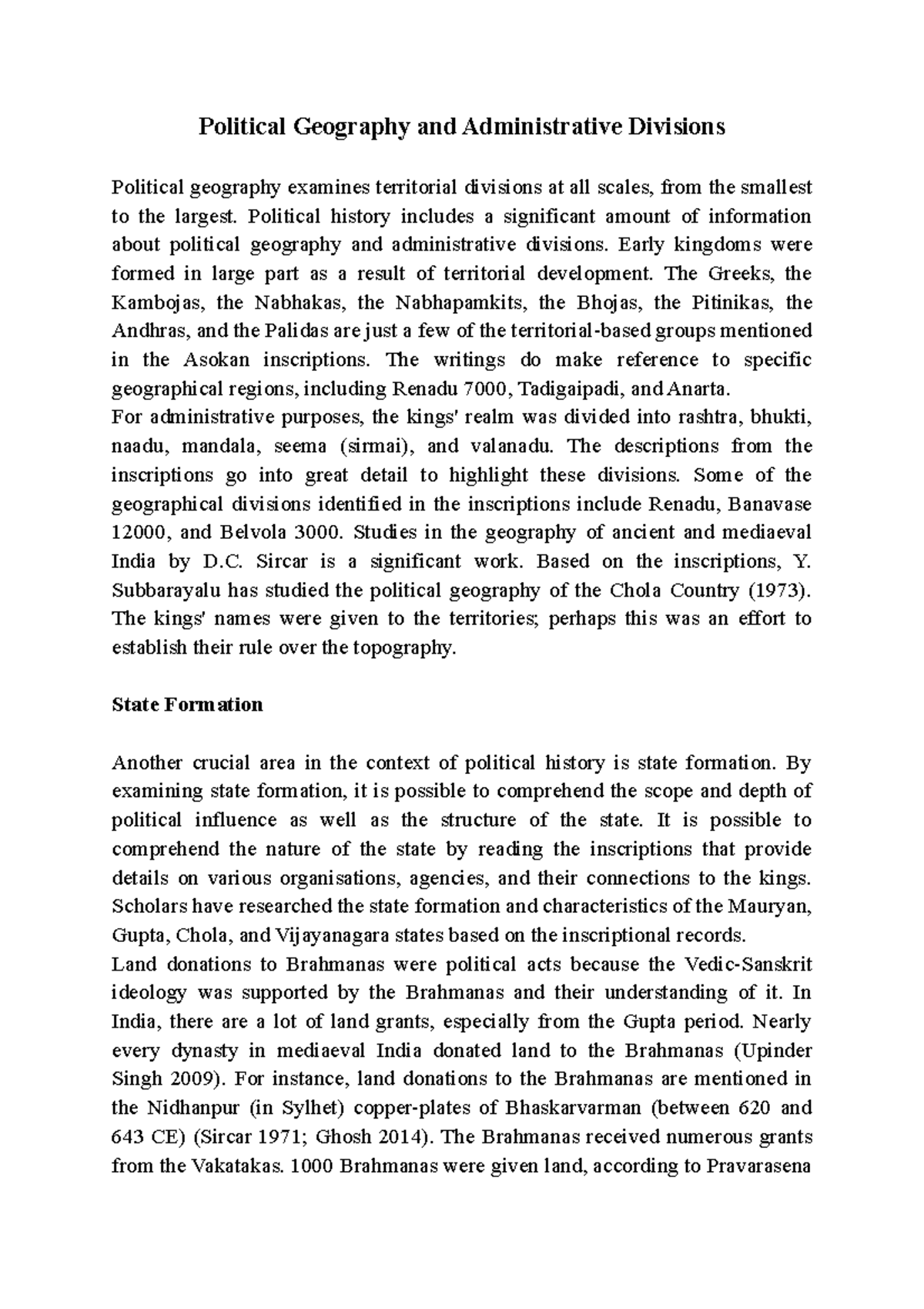 Political Geography and Administrative Divisions - Political history ...