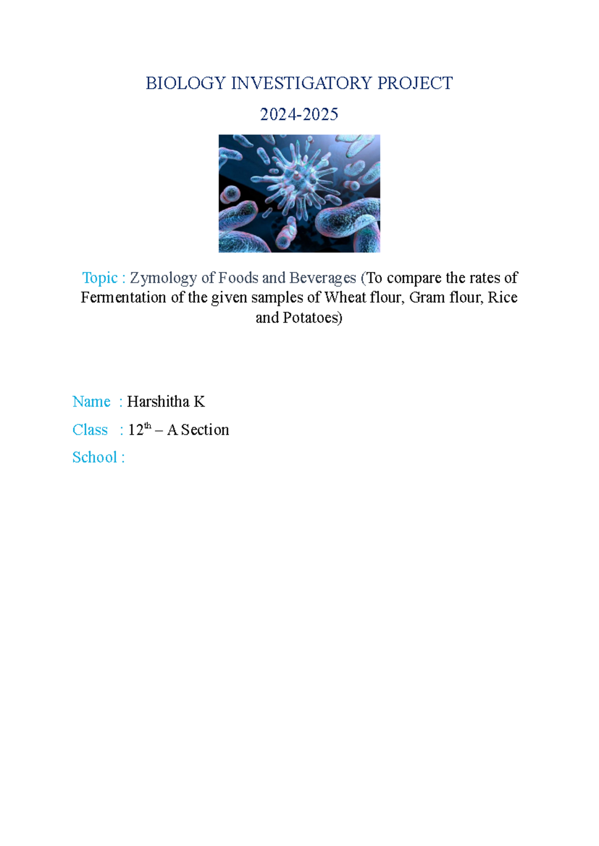 Zoology of Foods and Beverages: Fermentation Rates of Samples 12A - Studocu