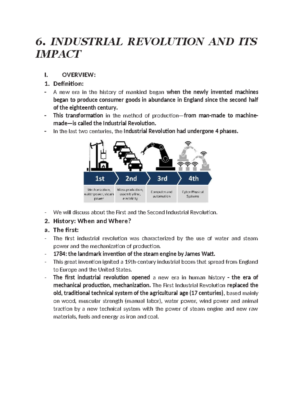 Industrial Revolution: Phases, Impacts, and Innovations (HIST 101 ...