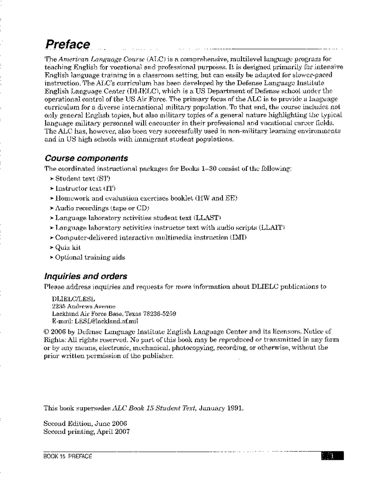 ALC Book 15: Comprehensive Overview of American Language Course - Studocu