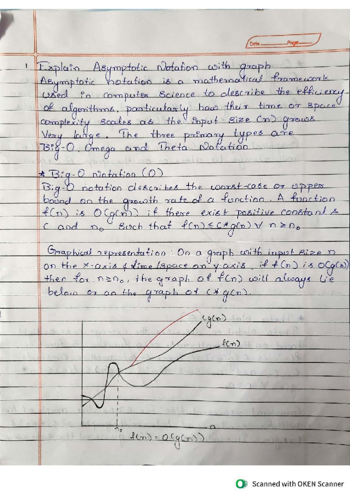 DAA - Asymptotic Notation Explained with Graphs and Examples - Studocu