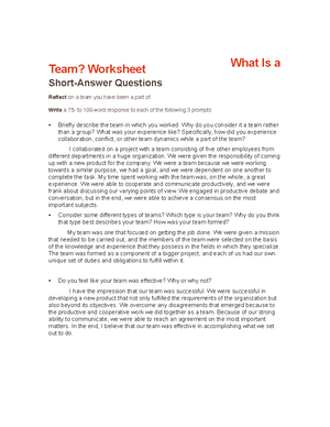 [Solved] Effective team members Consider the best teammates you have ...