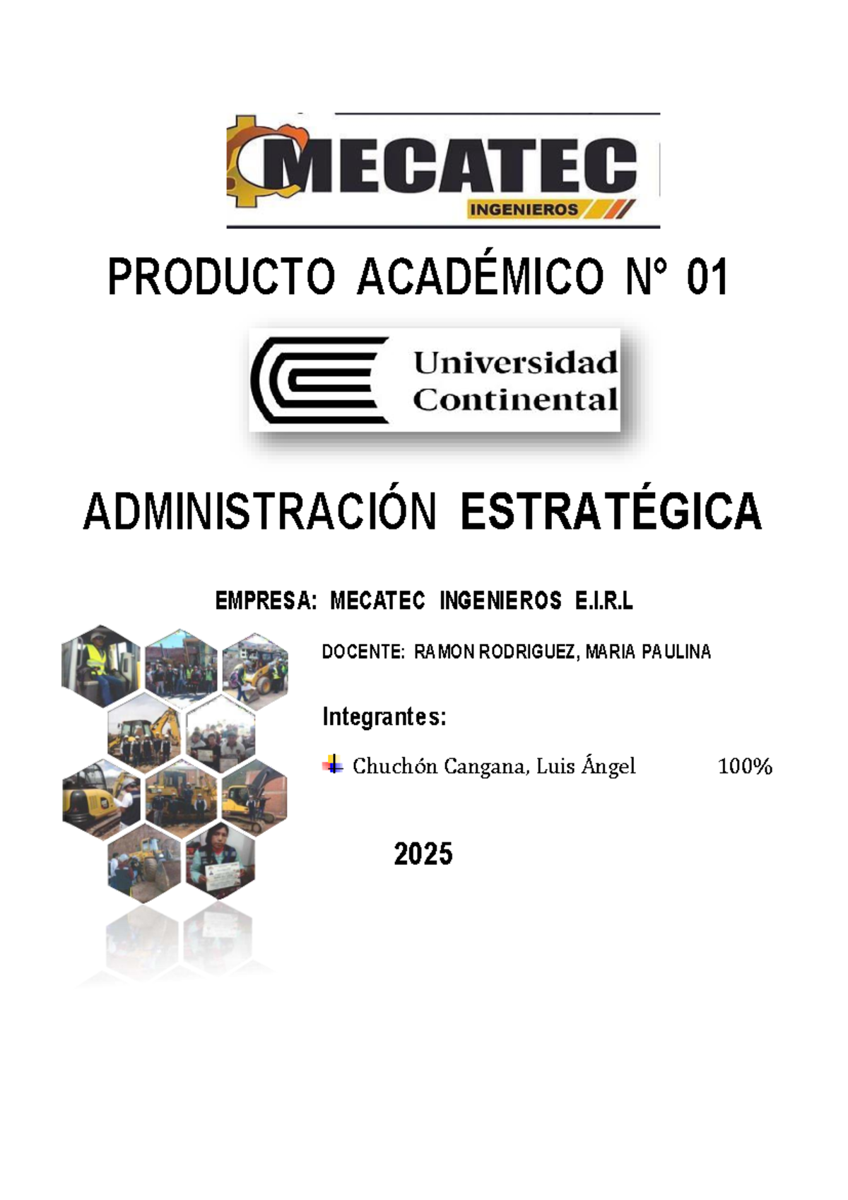 PA1 - Análisis Estratégico de MECATEC INGENIEROS E.I.R.L. - Studocu
