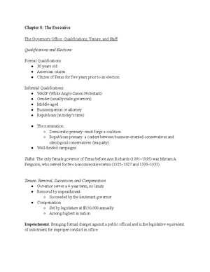 Chapter 7 Notes The Legislature - Chapter 7 Notes: The Legislature The ...