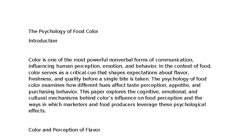PSY 101: The Psychology of Food Color and Its Impact on Perception ...