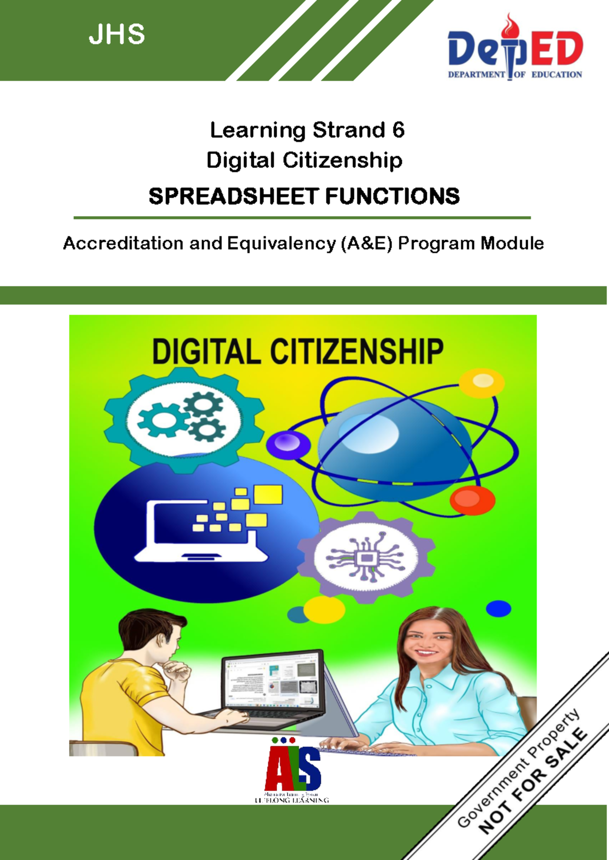 Final Exam: JHS Learning Strand 6 - Digital Citizenship Spreadsheet ...