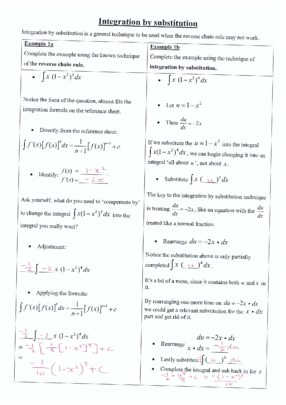 Integration by substitution - solutions - Integration substitution Integration substitution is a ...