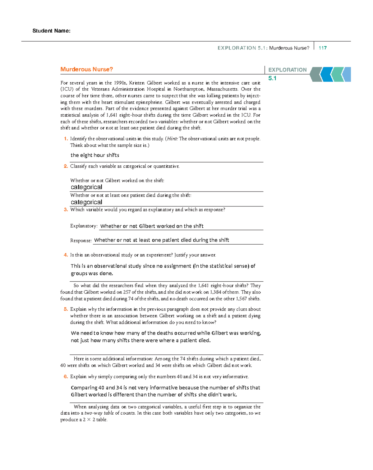 Exploration 5 - 117 Murderous Nurse? For several years in the 1990s ...