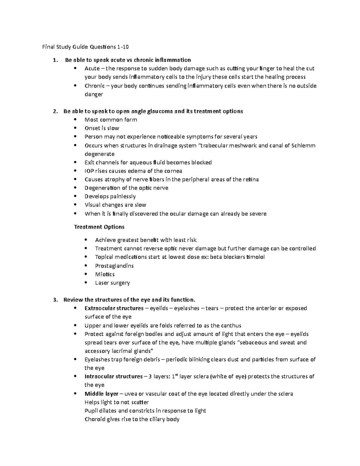 Final Study Guide: Key Questions for Exam (Health 101) - Studocu