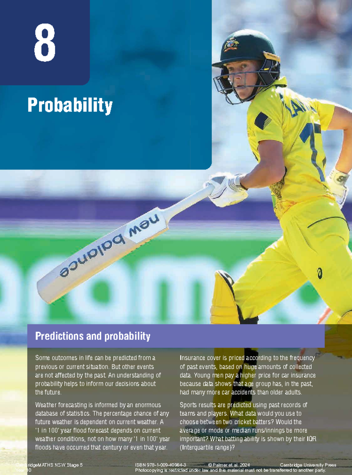 Chapter 8 - Probability: Understanding Predictions and Outcomes (NSW ...