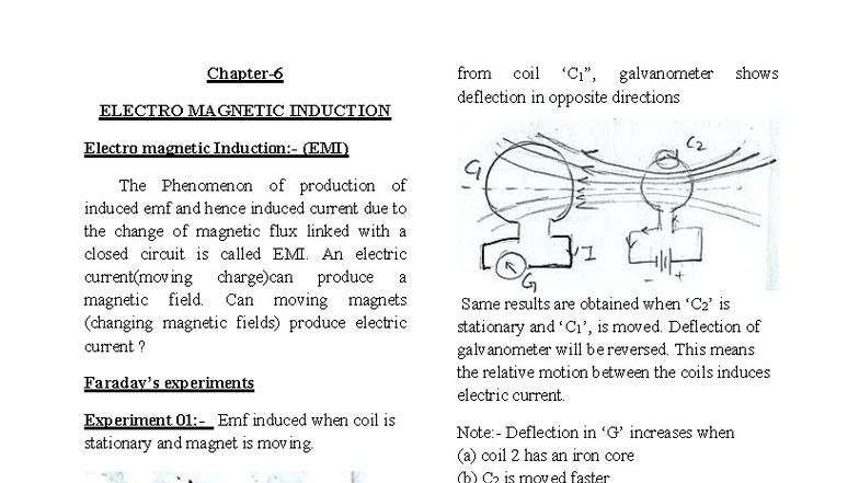 L6-EMI: Lesson 6 Notes on Electromagnetic Induction for Class 12 - Studocu