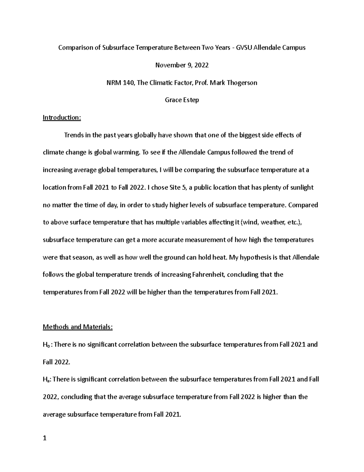 NRM 140 Research Paper - Subsurface Temp Comparison: Fall 2021 vs 2022 ...