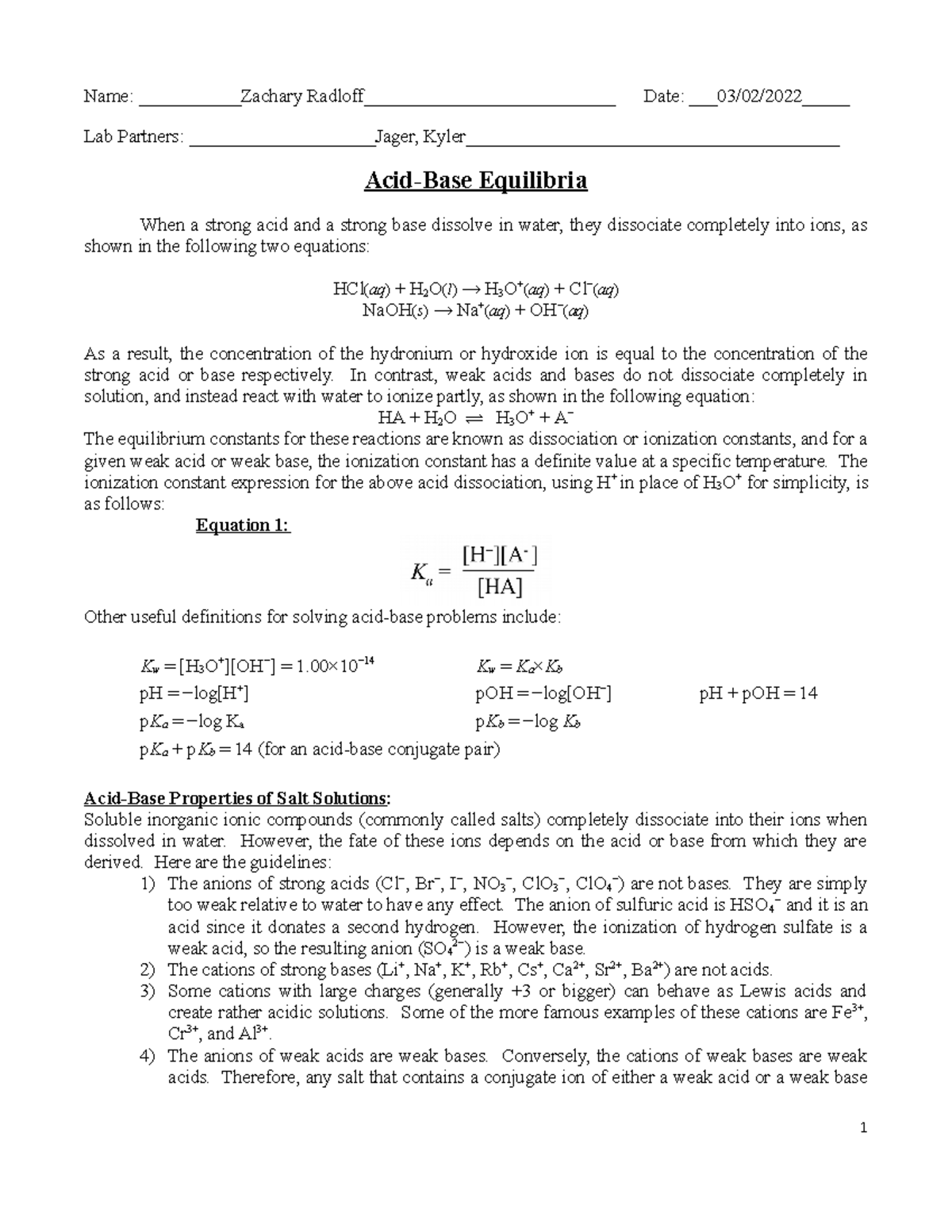Lab-5+116 Acid-Base Equilibria- Student copy copy - Name: Zachary ...