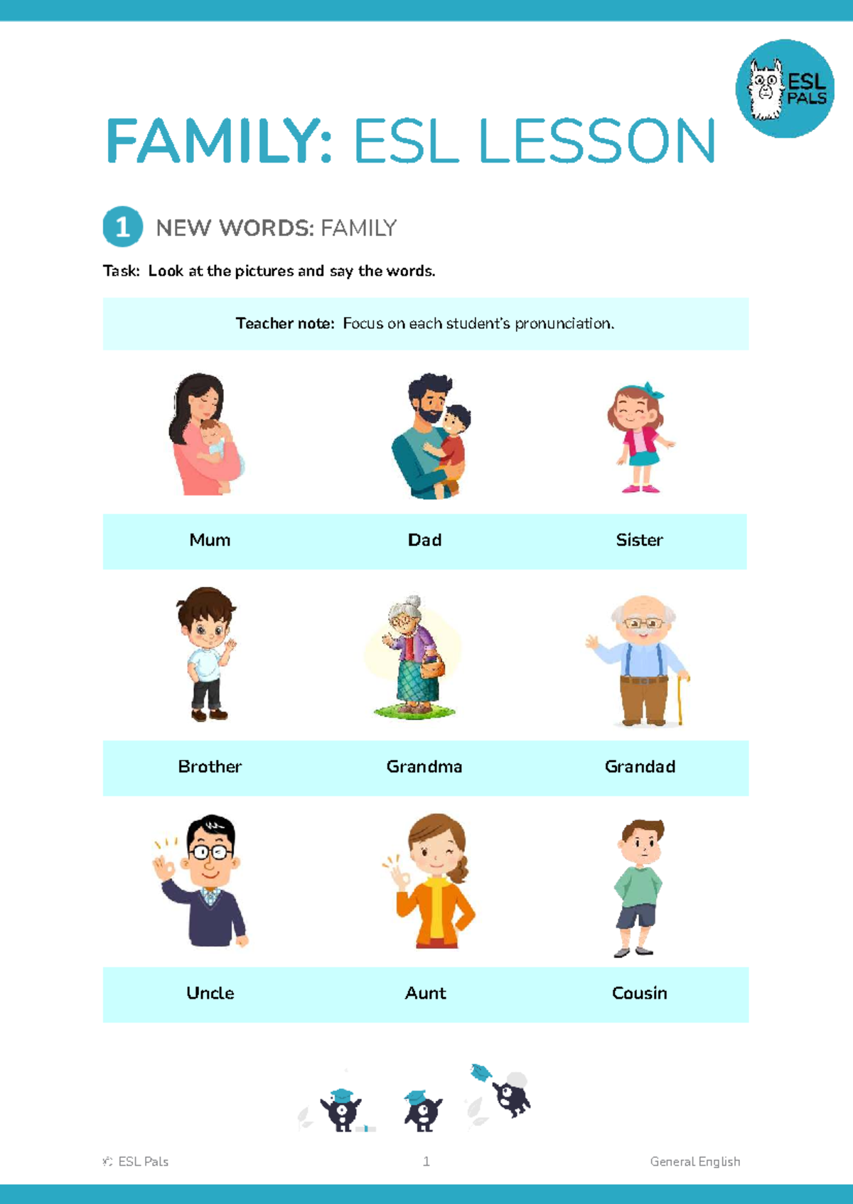 FAMILY: ESL LESSON ON NEW WORDS & GRAMMAR - Studocu