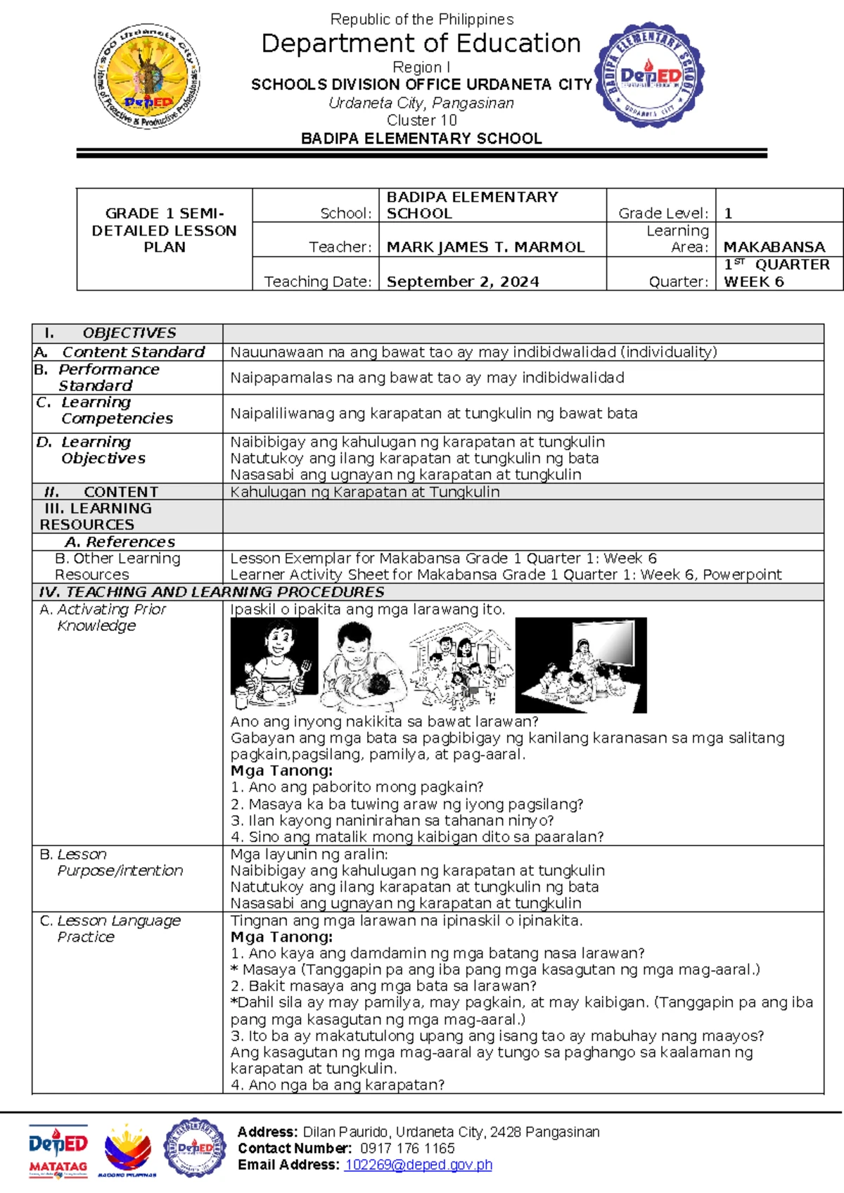 2023 2024 Least Learned Competencies IN Grade 3 1st Quarter - Republic ...