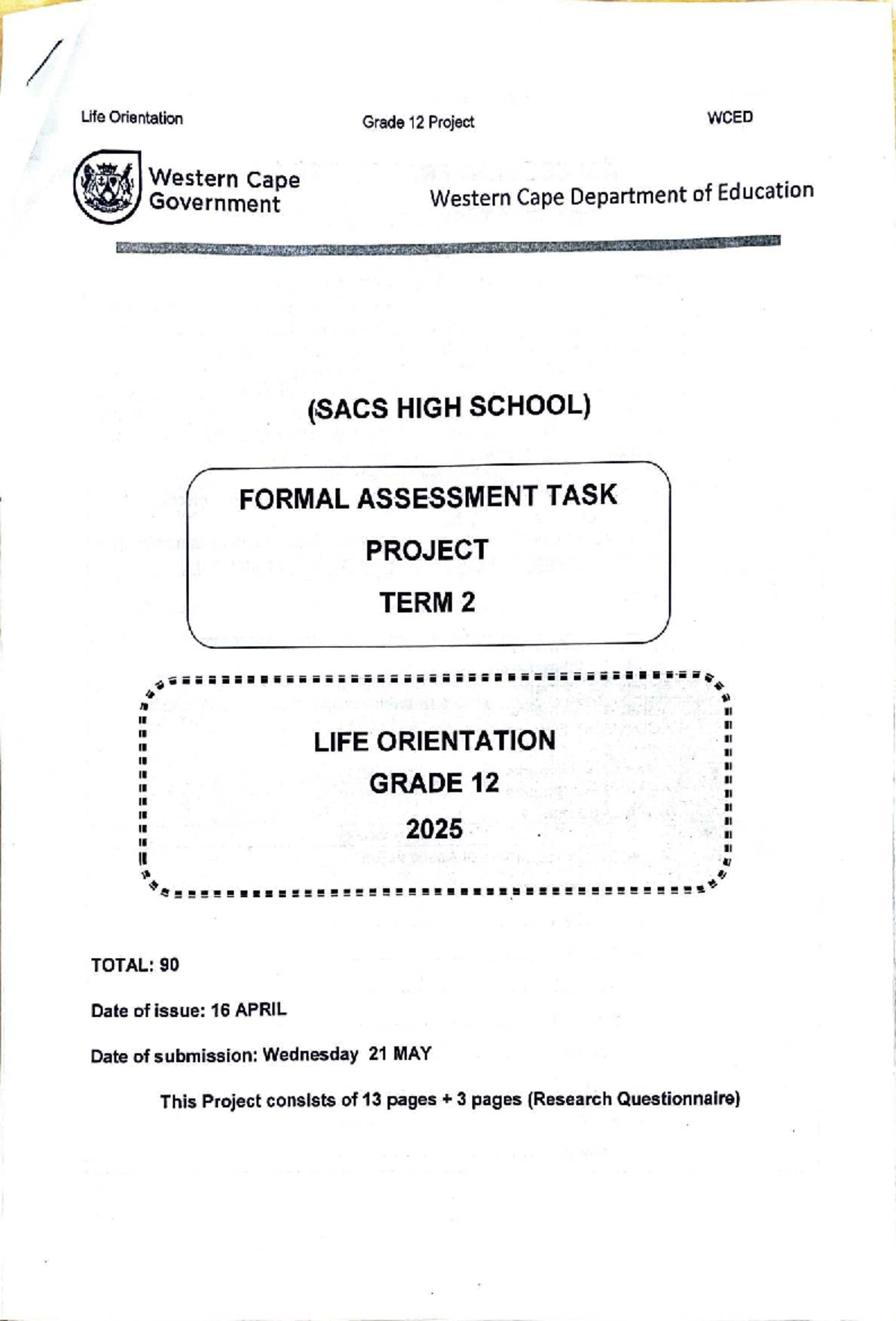 Grade 12 Life Orientation Project T2: Cyberbullying & Human Rights Analysis - Studocu