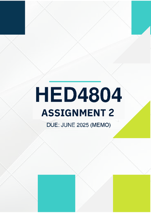 HED4802 - Unisa - Curriculum Studies - HED4802 - Studocu