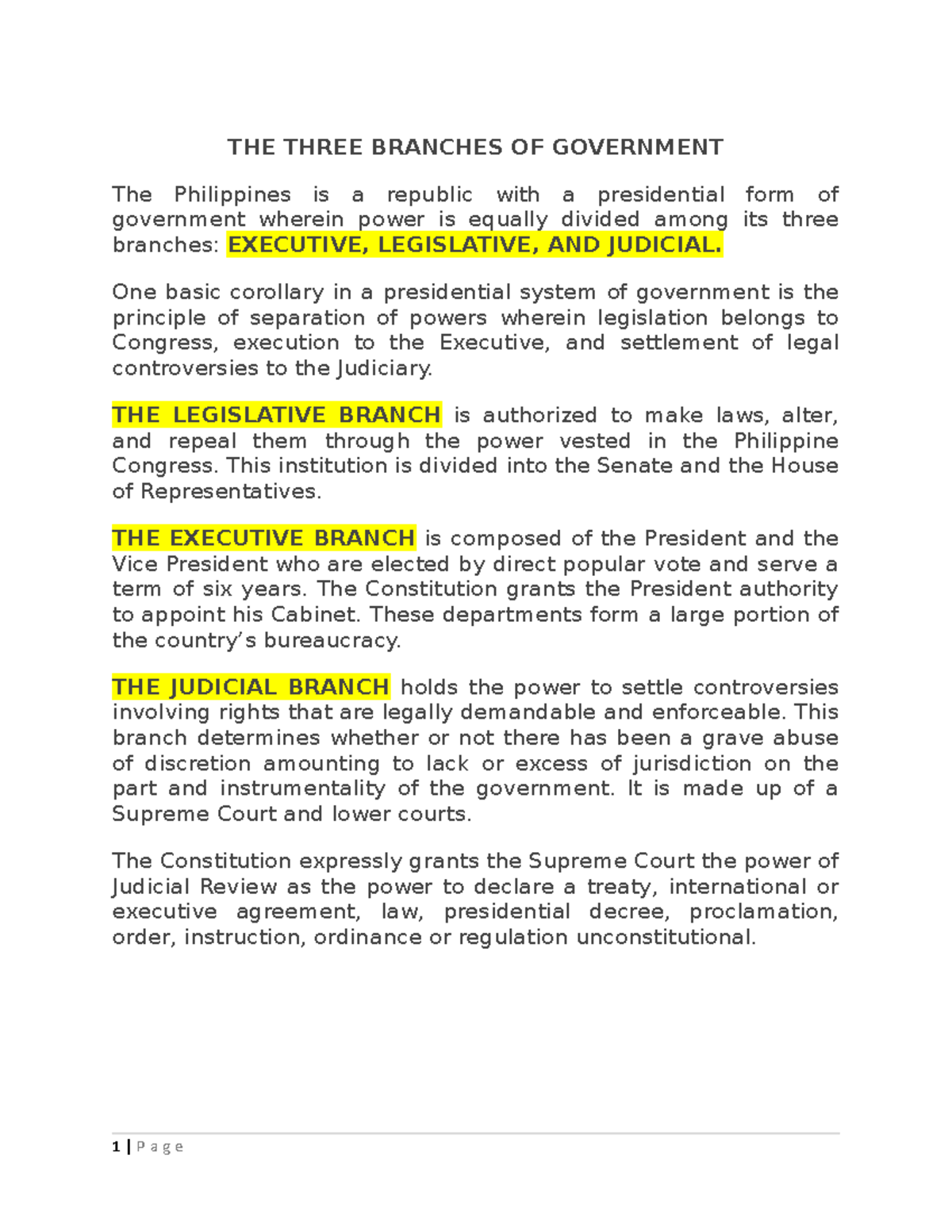 Philippine Judicial System Overview and Key Court Structures - Studocu