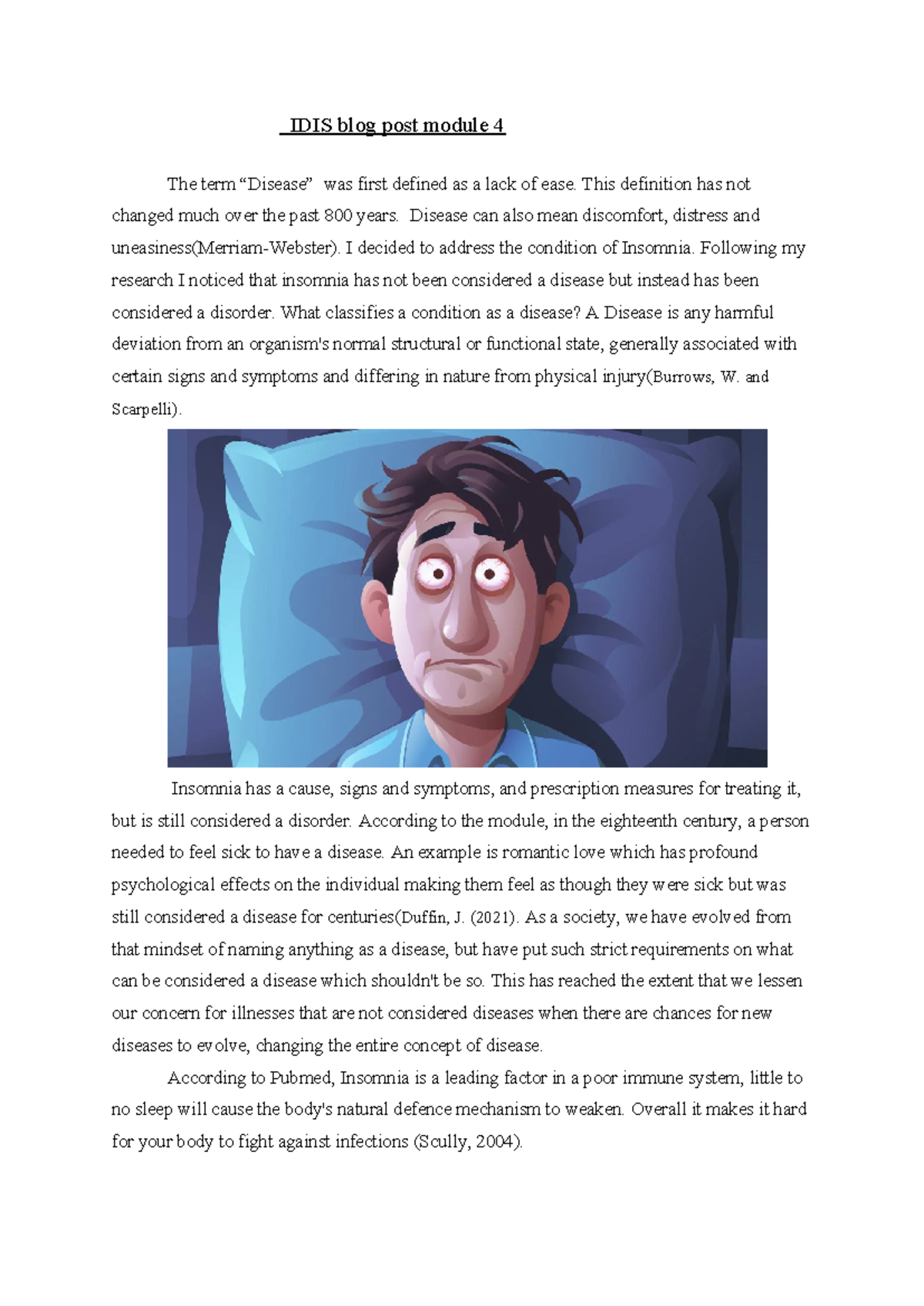 IDIS Blog Post: Understanding Insomnia as a Disorder vs. Disease - Studocu