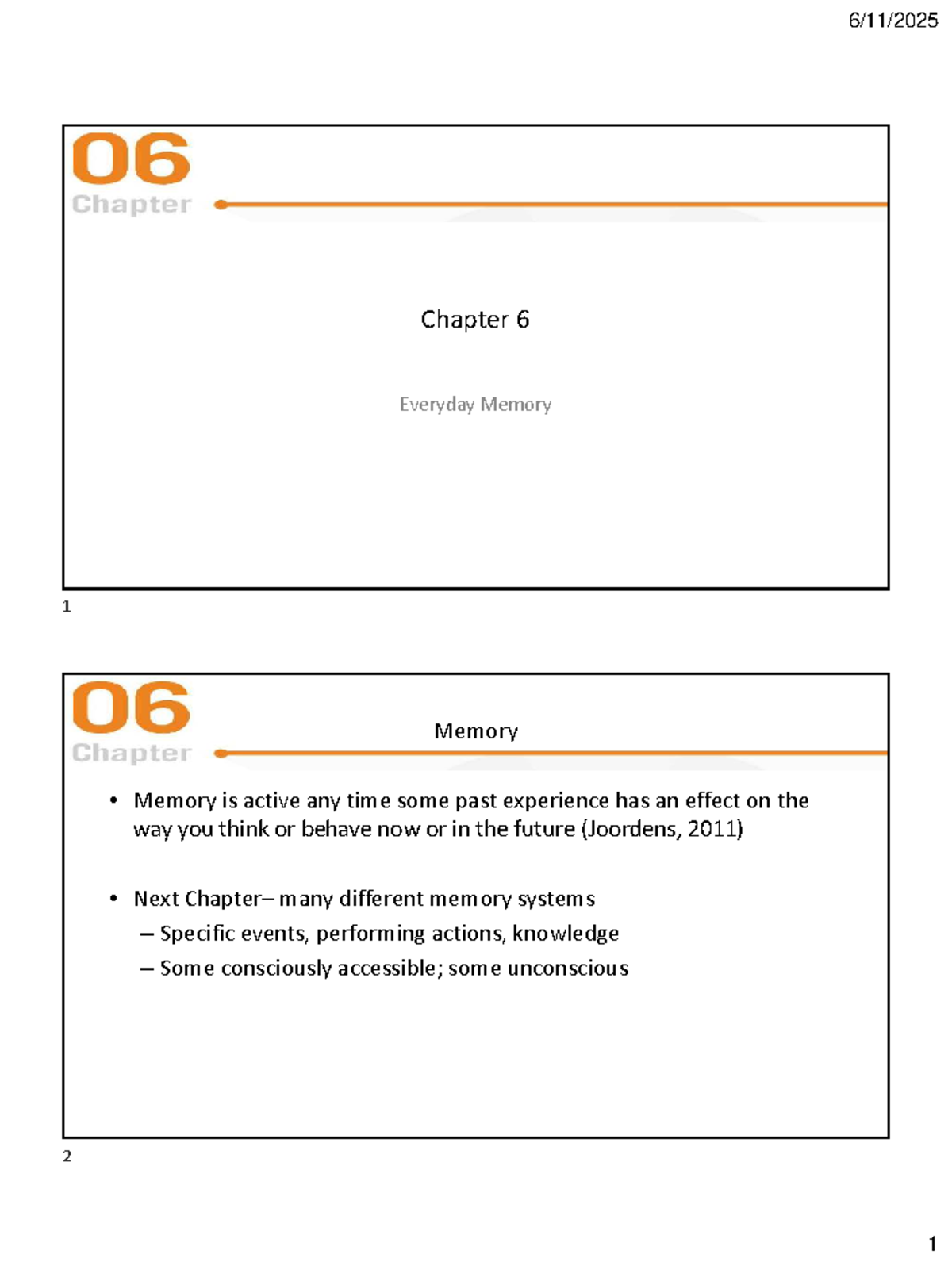 Chapter 6: The Constructive Nature of Memory Processes - Studocu