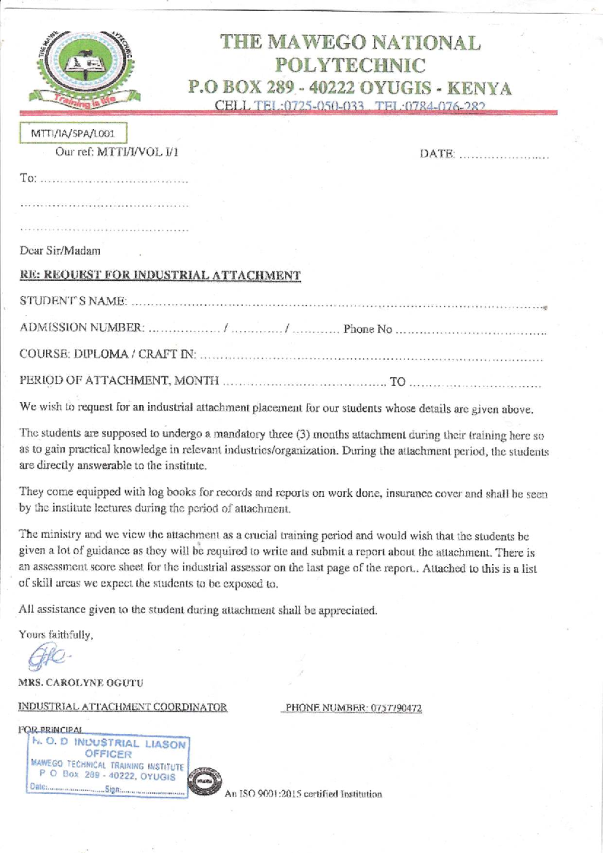 Attachment Letter - Lecture Notes & Sample for Course A453EE - Studocu
