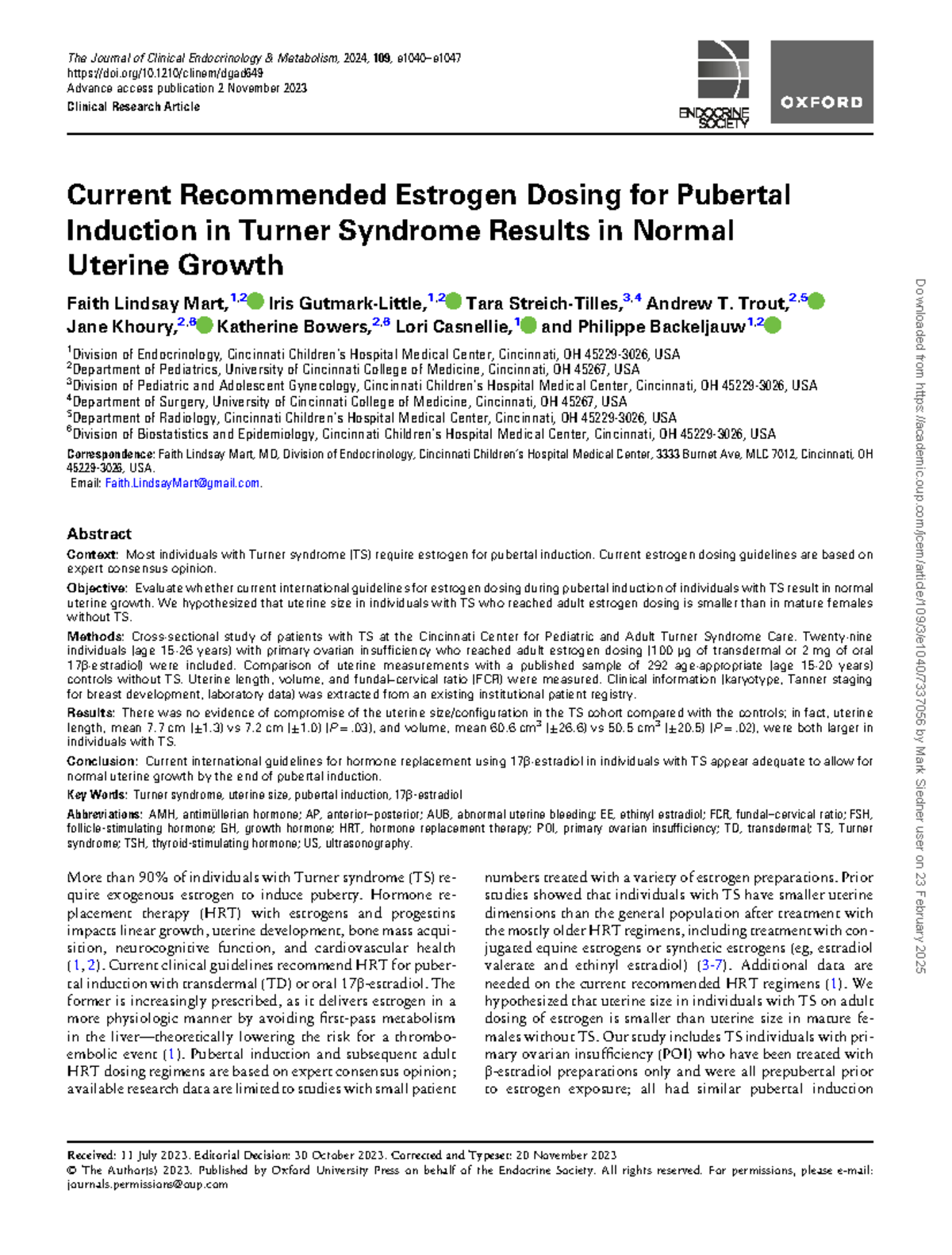 Current Recommended Estrogen Dosing for Pubertal - Trout, 2 , 5 Jane ...