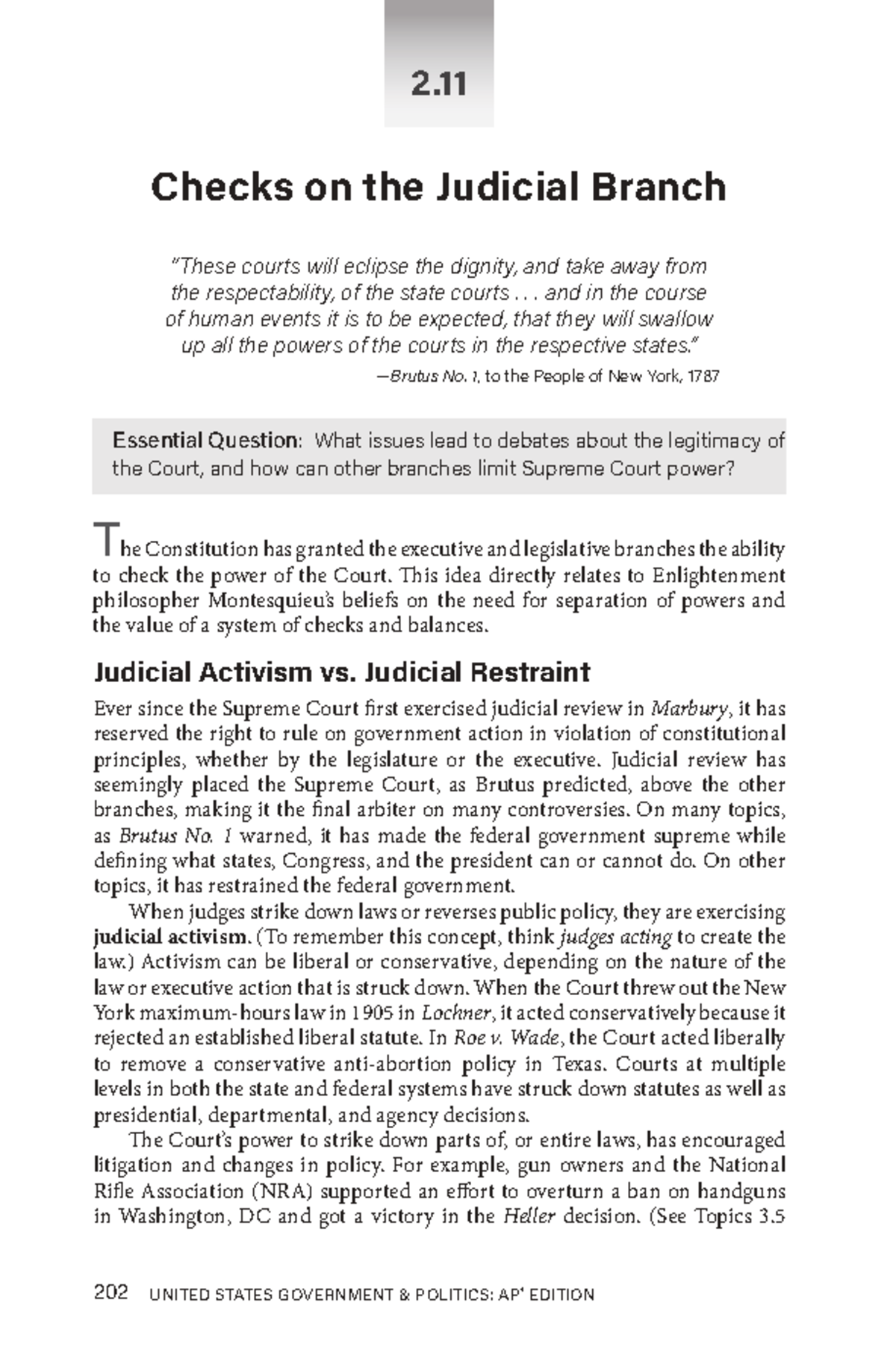Checks on the Judicial Branch: Examining Executive & Legislative Powers ...