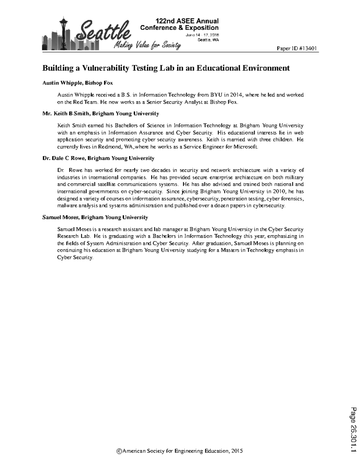 Building a Vulnerability Testing Lab in an Educational Setting - Studocu