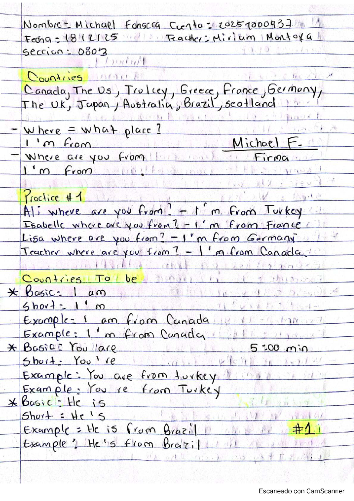 ACTIVIDAD 14: INGLES GENERAL - SECCION 0803 - MICHAEL FONSECA - Studocu