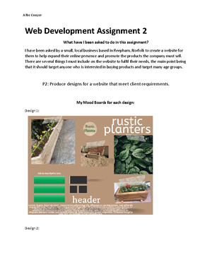 Assignment 2 notes - Unit 6 Assessment 2 Plan of Assignment Lesson 1 Wk ...