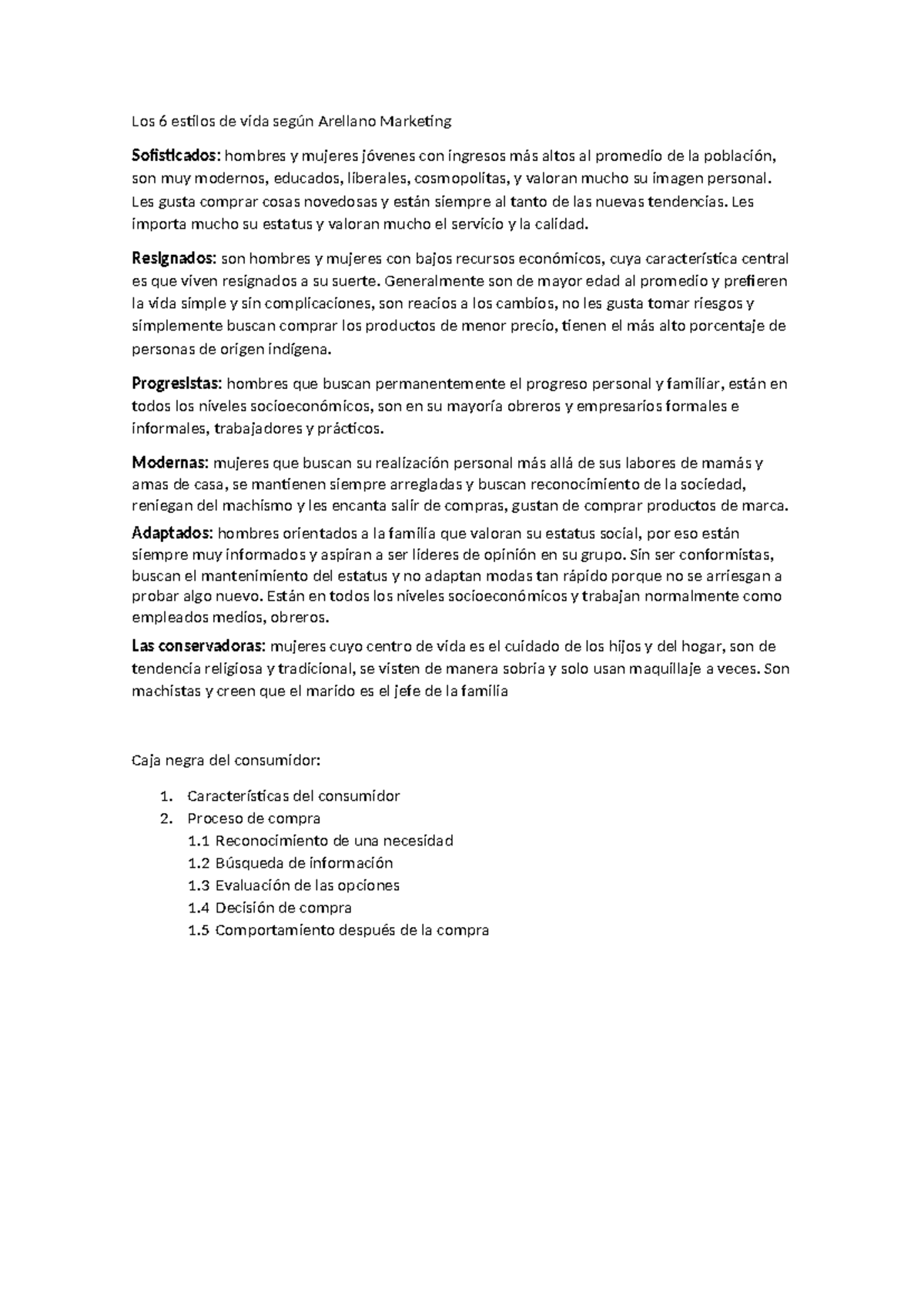 Los 6 Estilos de Vida en Marketing según Arellano: Análisis y ...