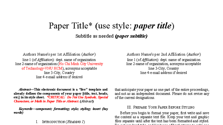 Template 01 for IEEE Manuscript Formatting Guidelines - Studocu
