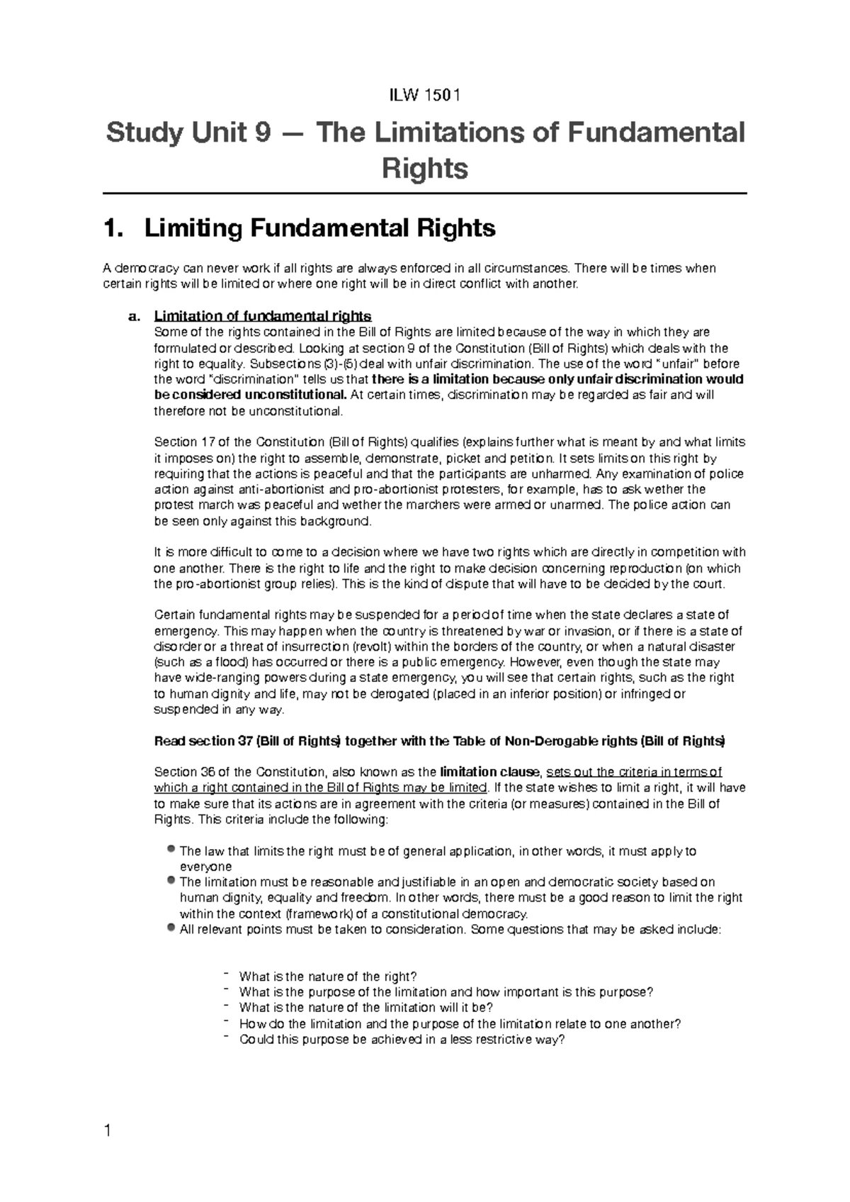 (5) Unlawfulness (Part 1) - Unlawfulness (Part 1) Background We begin ...