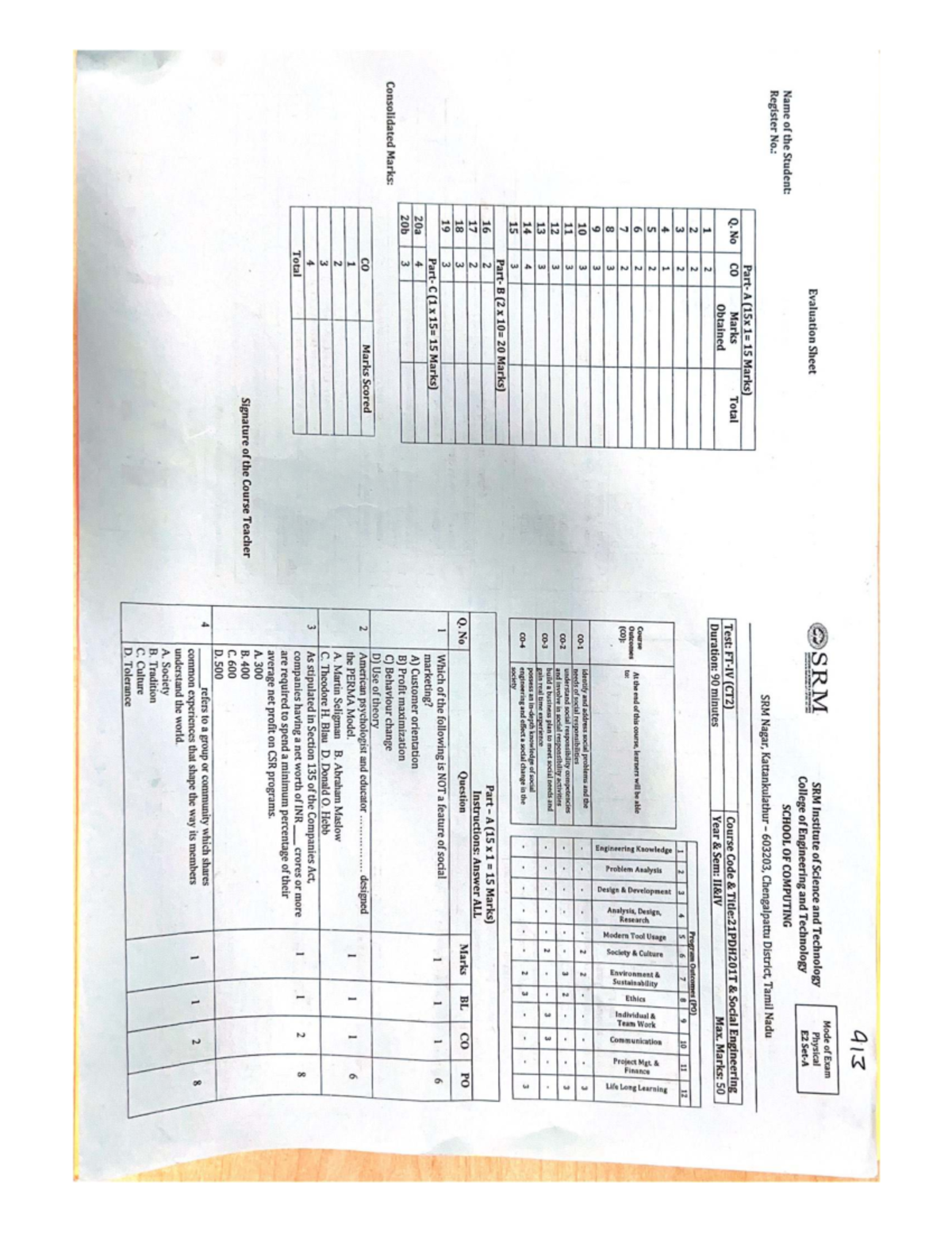 Social Engineering- Sample Question papers - 913 Mode of Exam ...