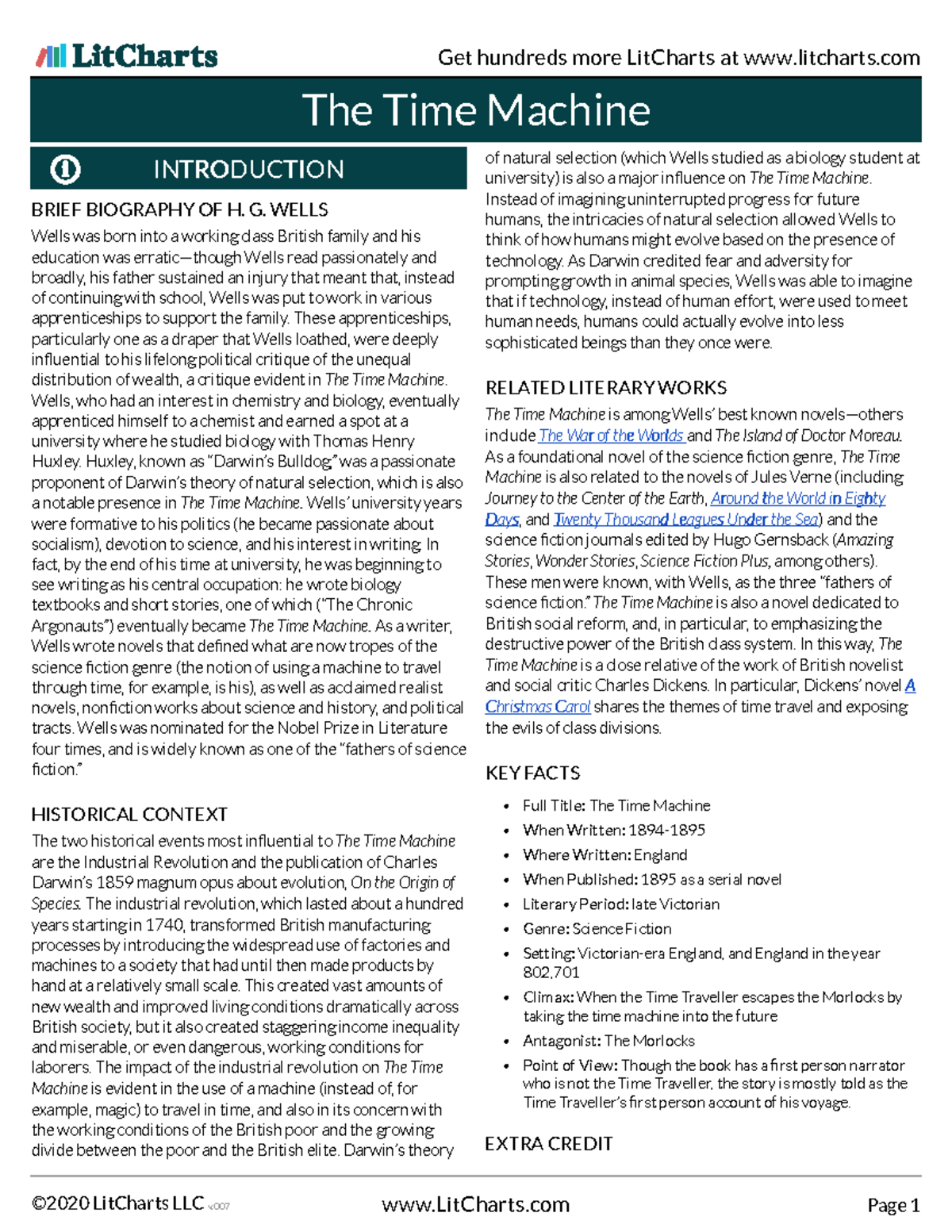 The Time Machine (INTR) Study Guide: Key Themes and Analysis - Studocu
