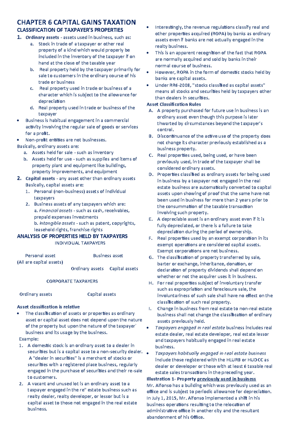 Income-Tax - Income tax summary notes - INCOME TAX SUMMARY INTRODUCTION ...