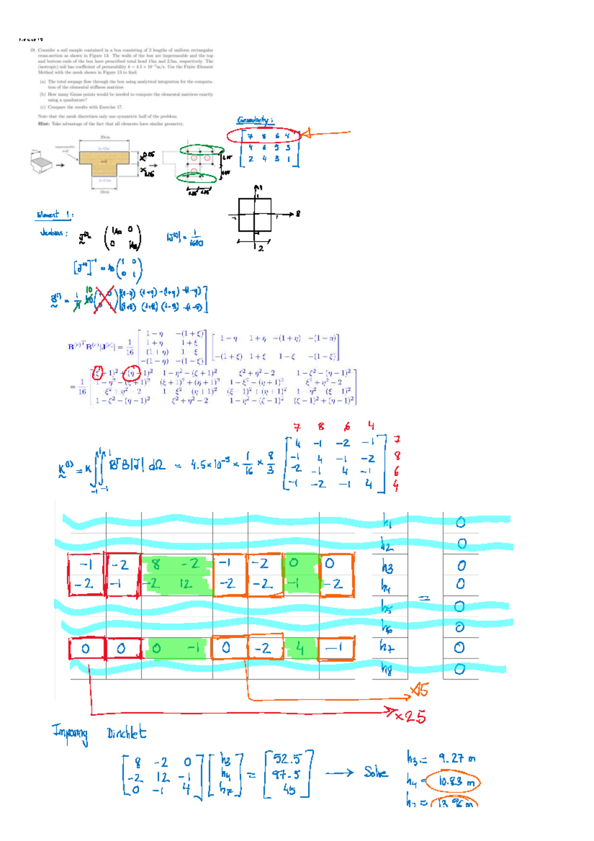 Exercise 19: Finite Element Analysis of Seepage Flow in Soil - Studocu