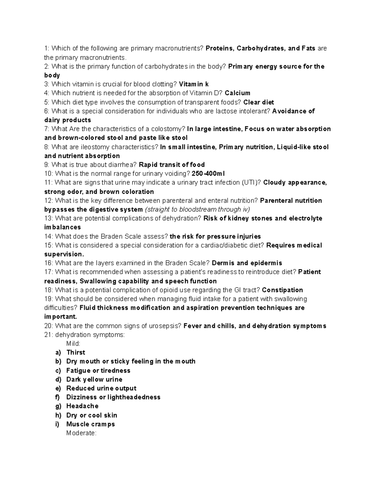 GI, GU & Nutrition Practice Test Questions for Exam Prep - Studocu