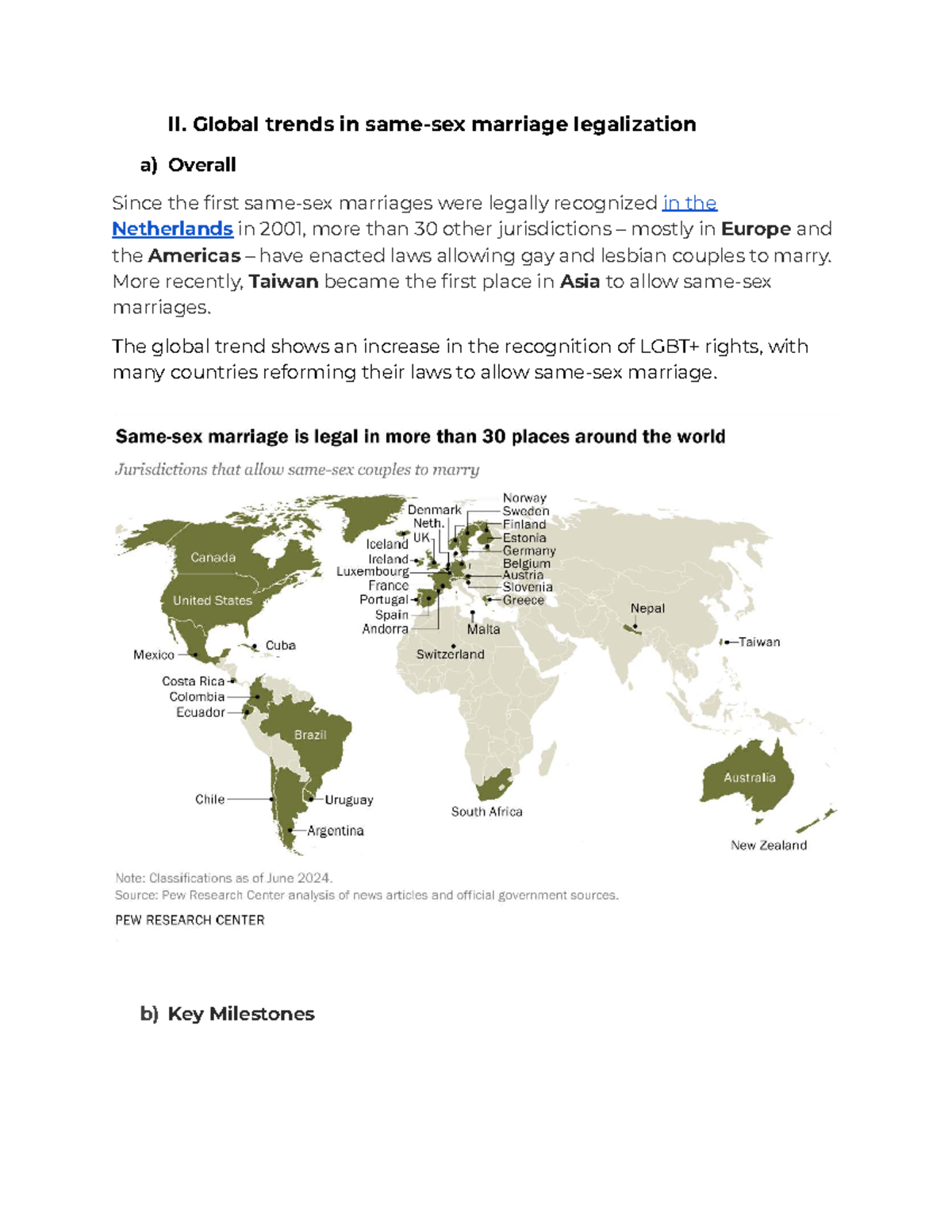 II. Global Trends in Same-Sex Marriage Legalization: Key Milestones and ...