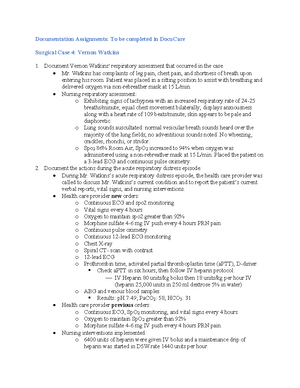 VSIM Steps for Patient Assessment: Vernon Watkins - Studocu