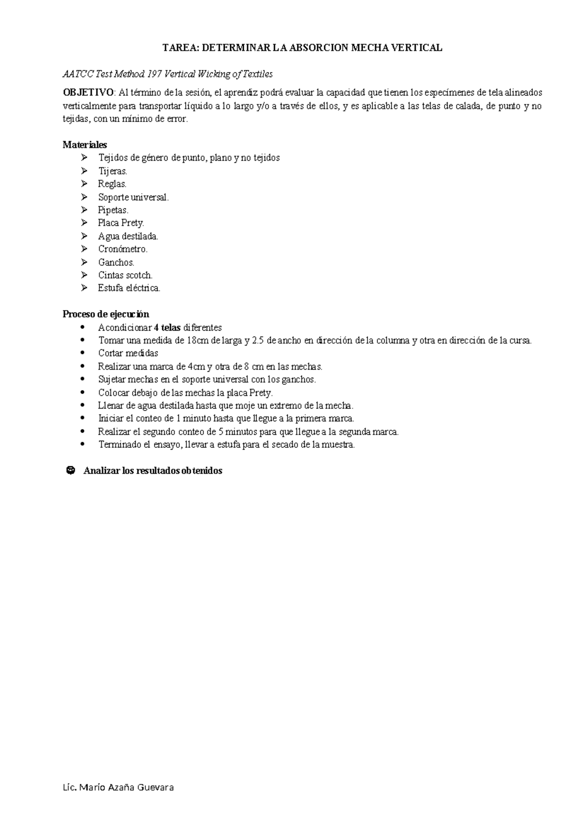 Laboratorio - 9292892929 - TAREA: DETERMINAR LA ABSORCION MECHA ...