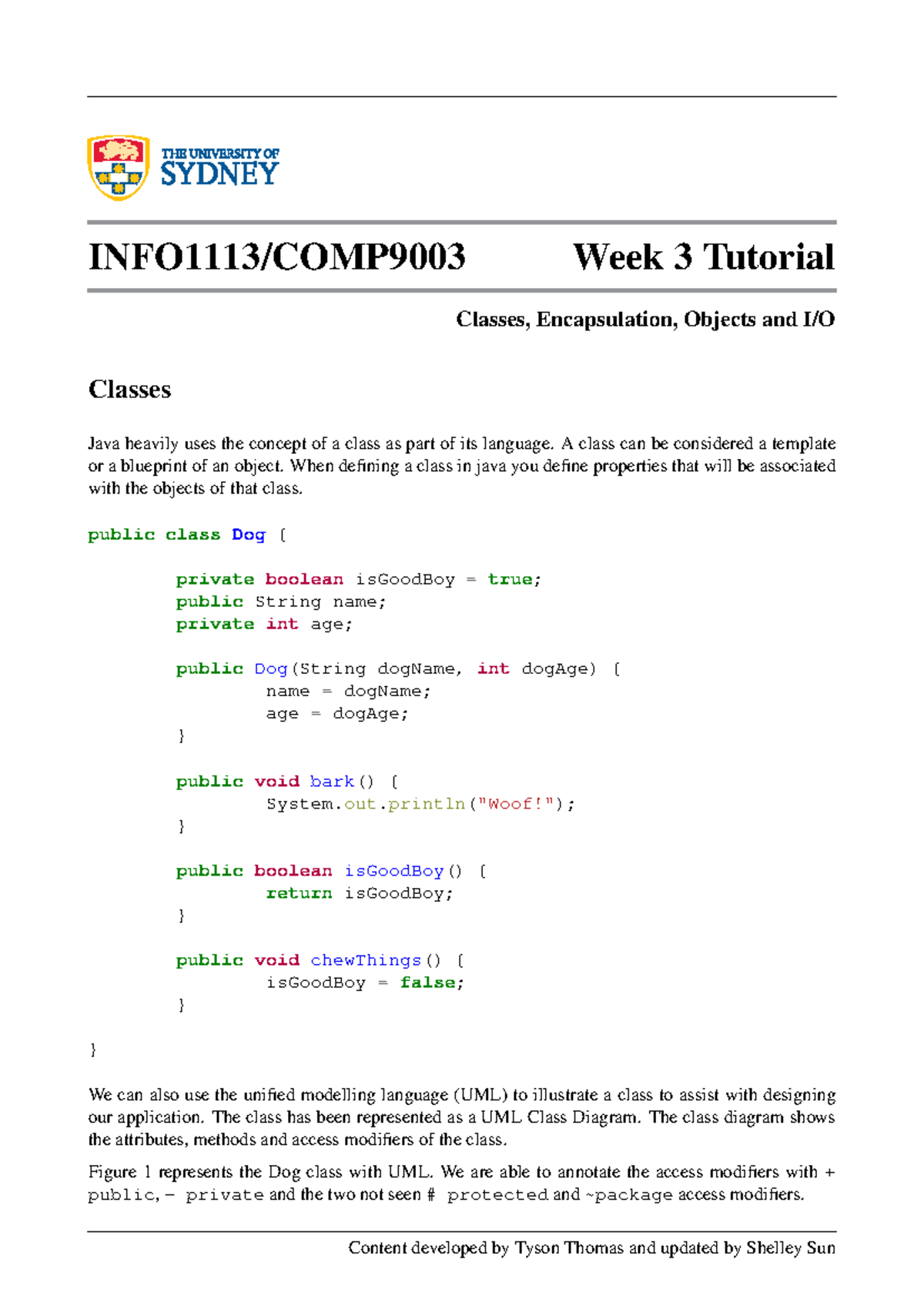 Tutorial Sheet - INFO1113/COMP9003 Week 3 Tutorial Classes ...