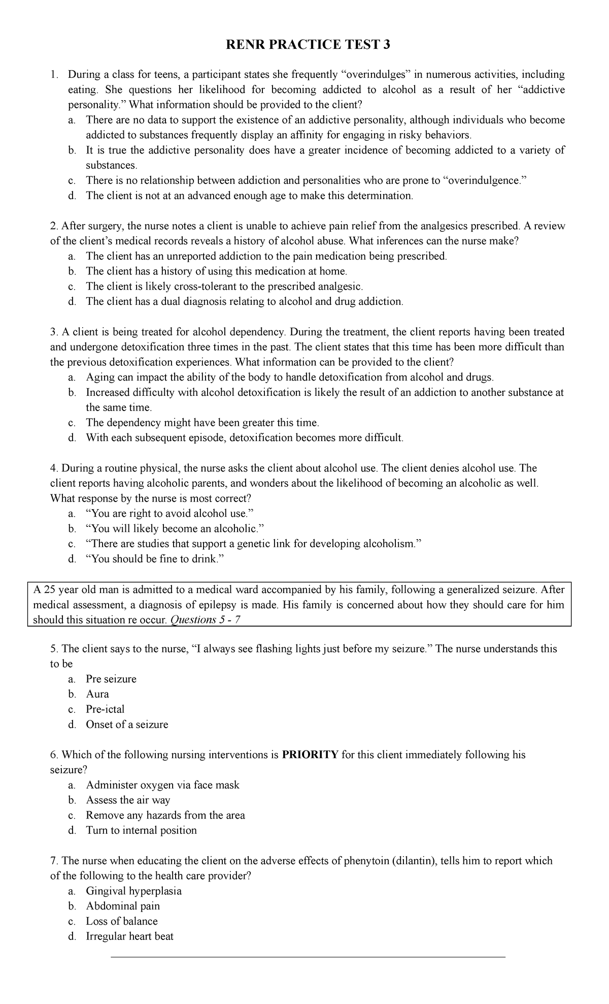 RENR 1599943300165 Practice Test 3 Final Exam Review Document - Studocu