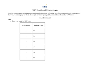 06 LAB FIN PSY 375 Module 6 Lab Worksheet Final - PSY 375 Module Six ...