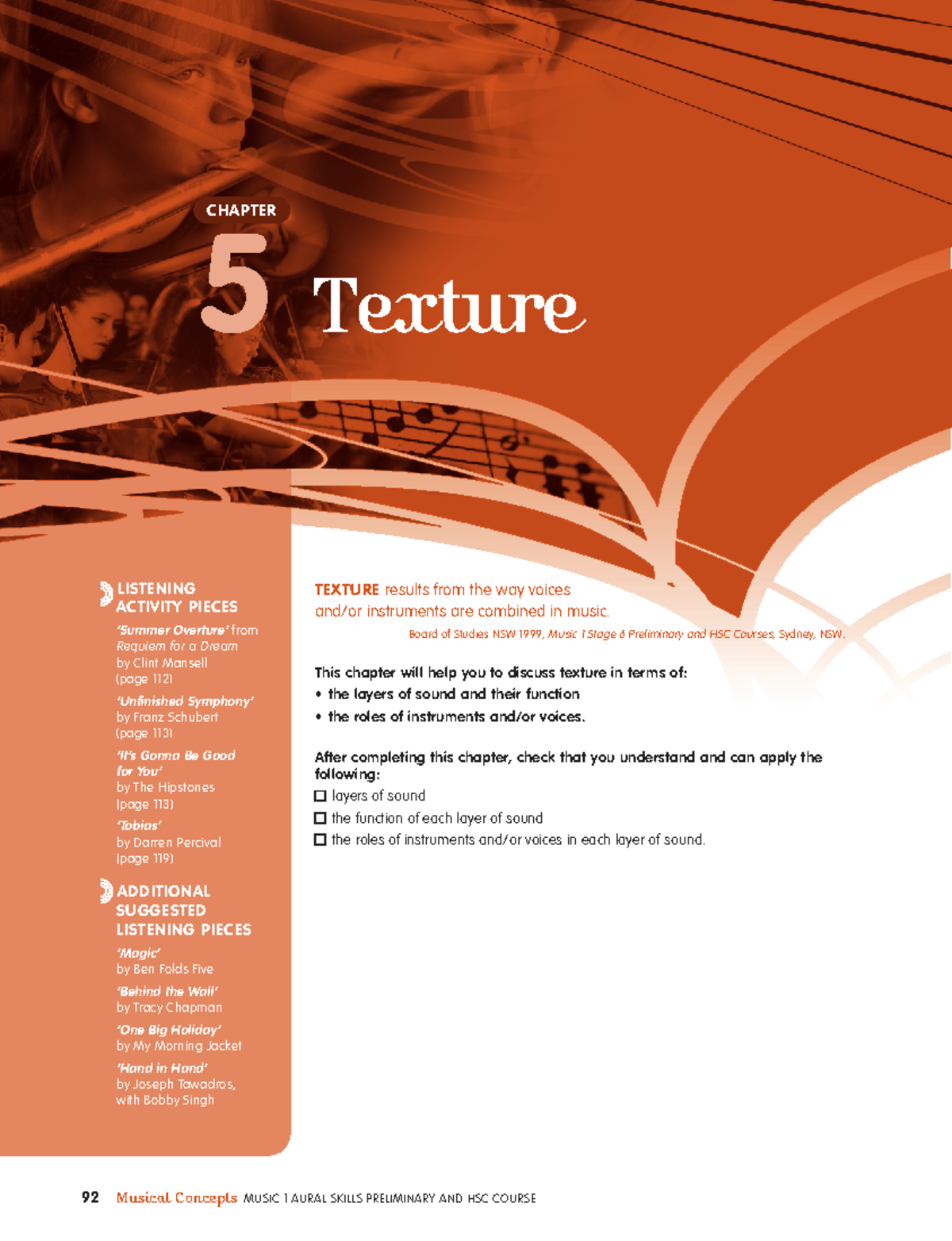 MUSIC 1 AURAL SKILLS: CH 5 Texture Analysis & Listening Activities ...
