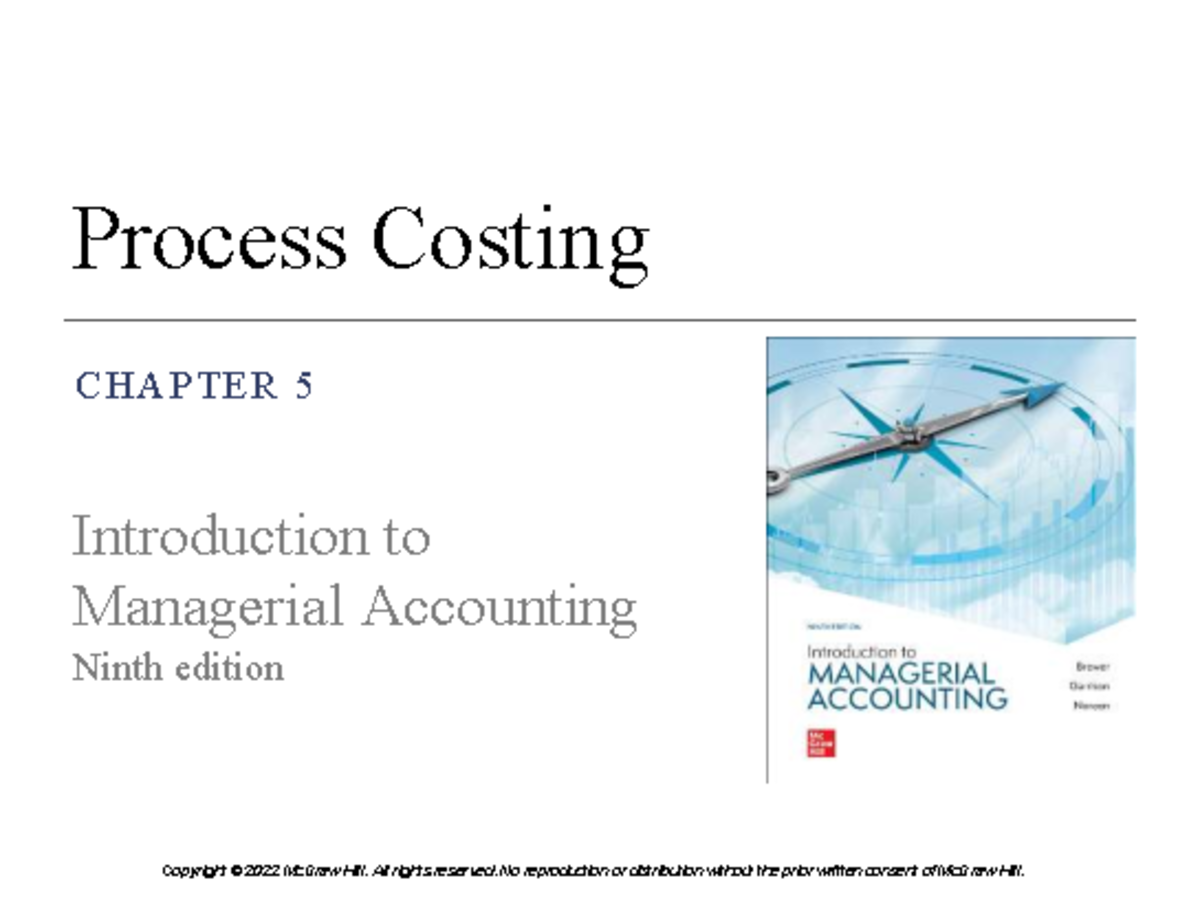 Lec04-CH05: Process Costing in Managerial Accounting Overview - Studocu