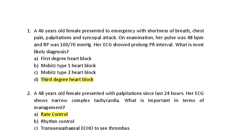 Patan 2078 Chaitra: Emergency Medicine Case Studies and Diagnoses - Studocu